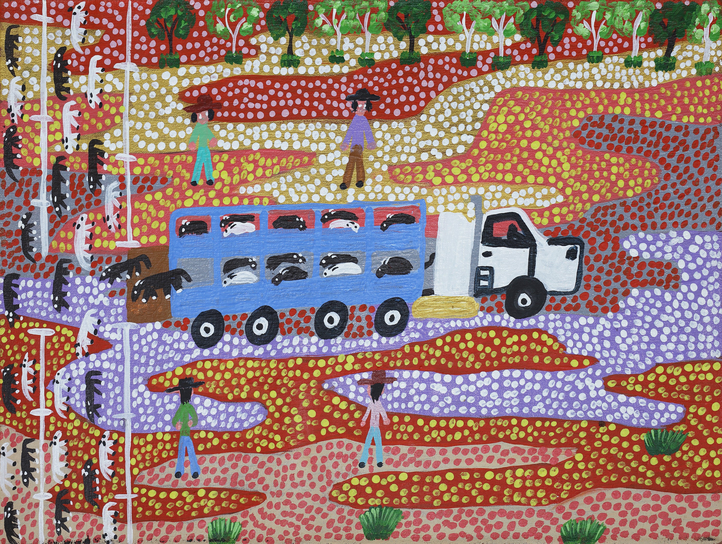 Brunswick Street Gallery - Jill Daniels | Truck and cattle 118-25